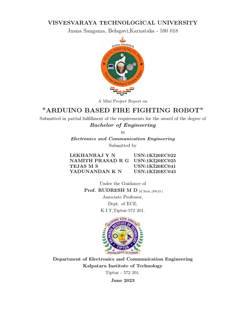 Our Mini Project Report | PDF | Microcontroller | Arduino