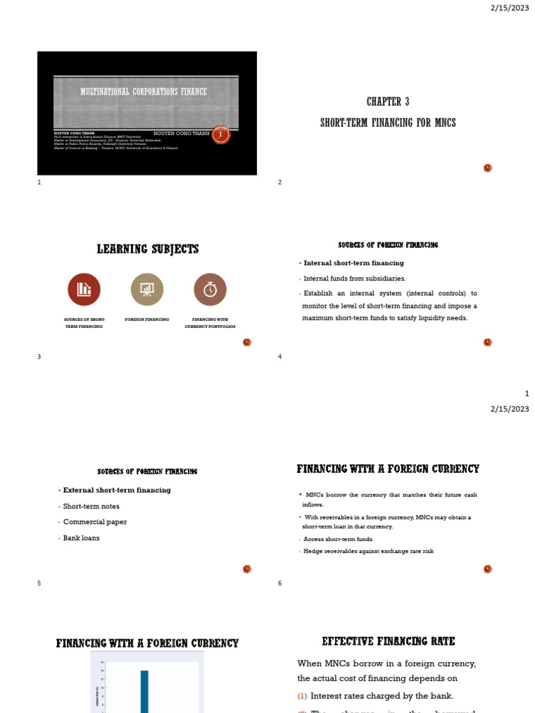 6.Chapter 3 - SHORT-TERM FINANCING | PDF | Financial Risk | Interest
