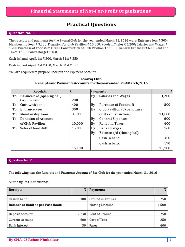 03 Npo | Download Free PDF | Expense | Balance Sheet