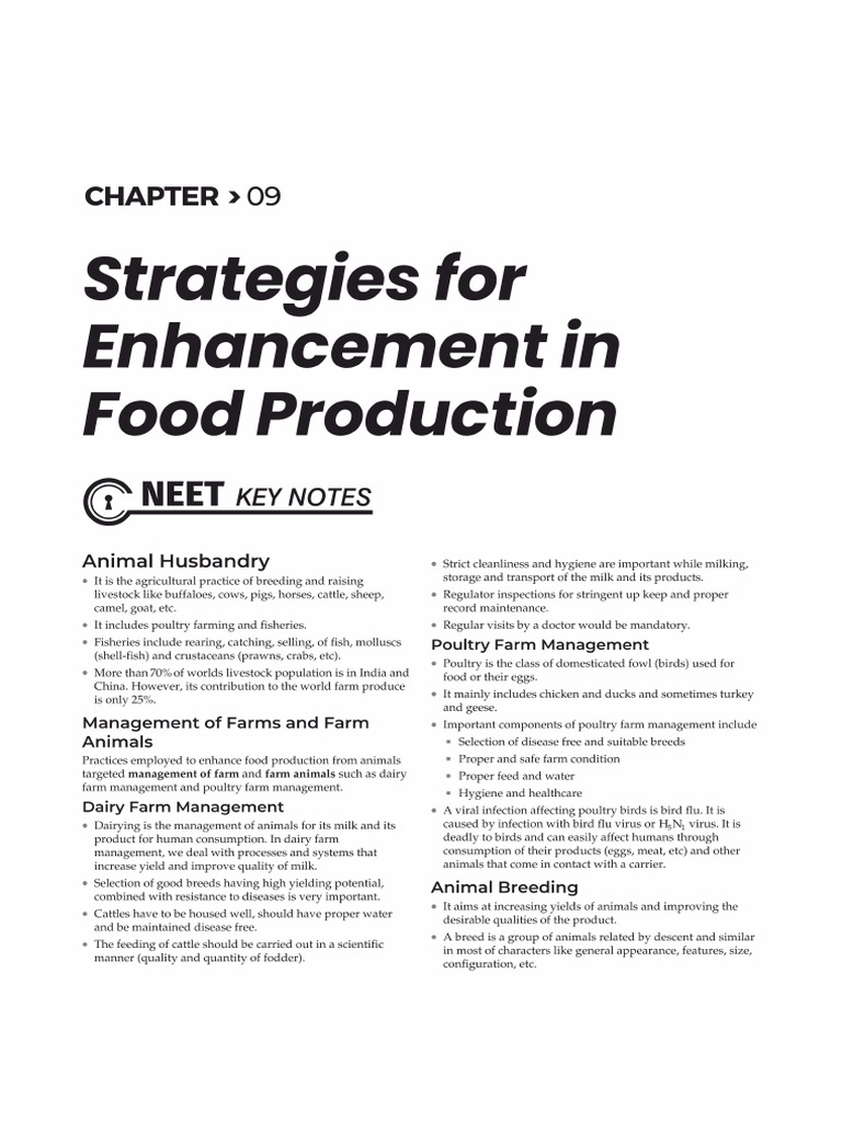 9. Strategies for Enhancement in Food Production | PDF