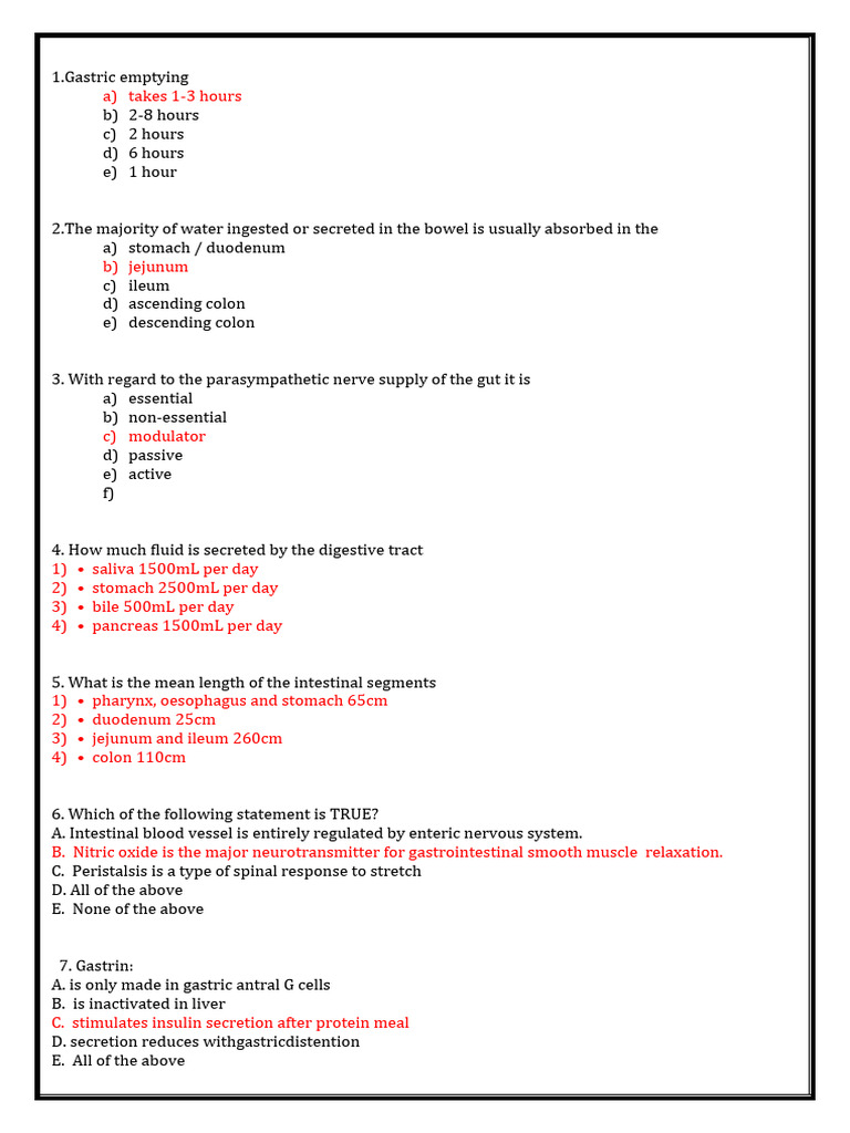 Git MCQ | PDF | Pancreas | Stomach