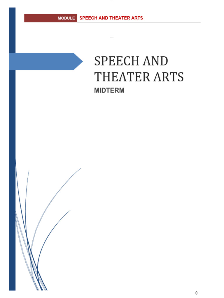 Midterm Speech and Theatre Arts Module | PDF | Communication ...