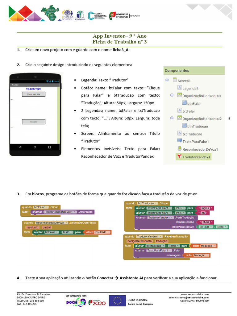 Ficha - App Inventor | PDF | Informática