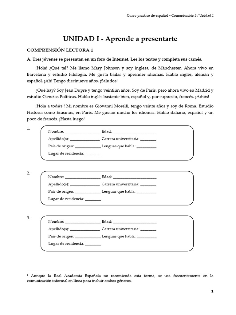 Manual de Lengua Español 1 | PDF | Lengua española | Américas