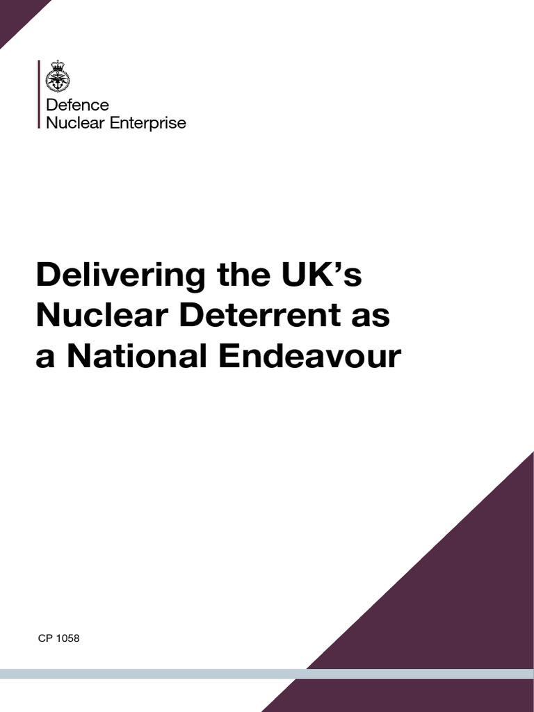 Delivering The UK S Nuclear Dererrent As A National Endeavour | PDF ...