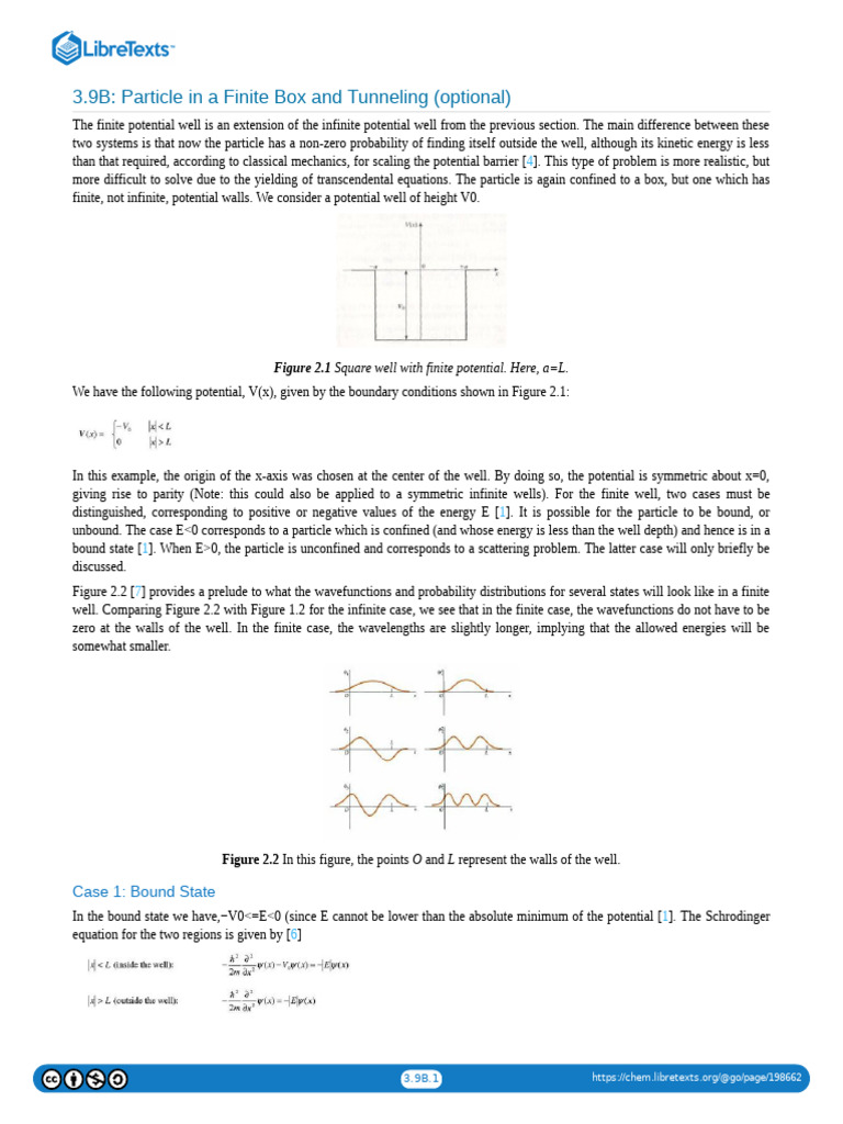 Particle_in_a_Finite_Box_(and_Tunneling) | PDF | Wave Function | Physics