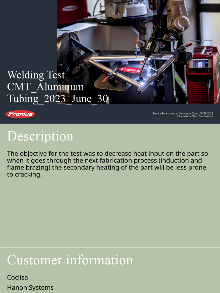 CMT Aluminum Tubing 2023 June 30 | PDF | Welding | Construction