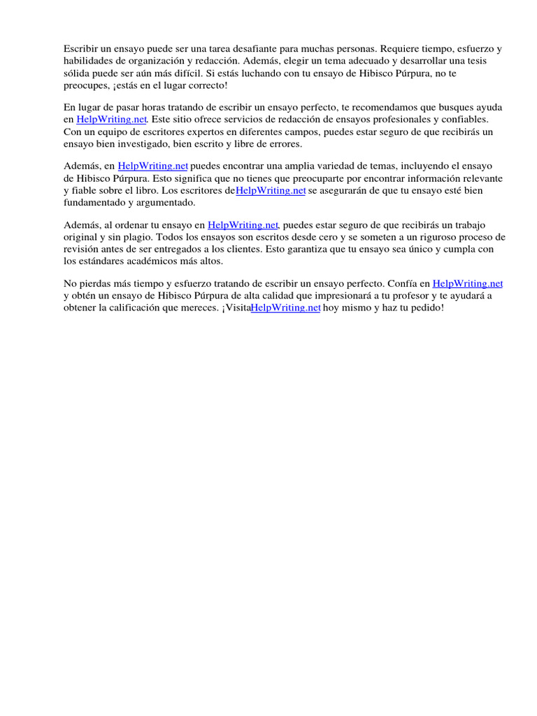 Ensayo de Hibisco Púrpura | PDF | Flowers | Trees