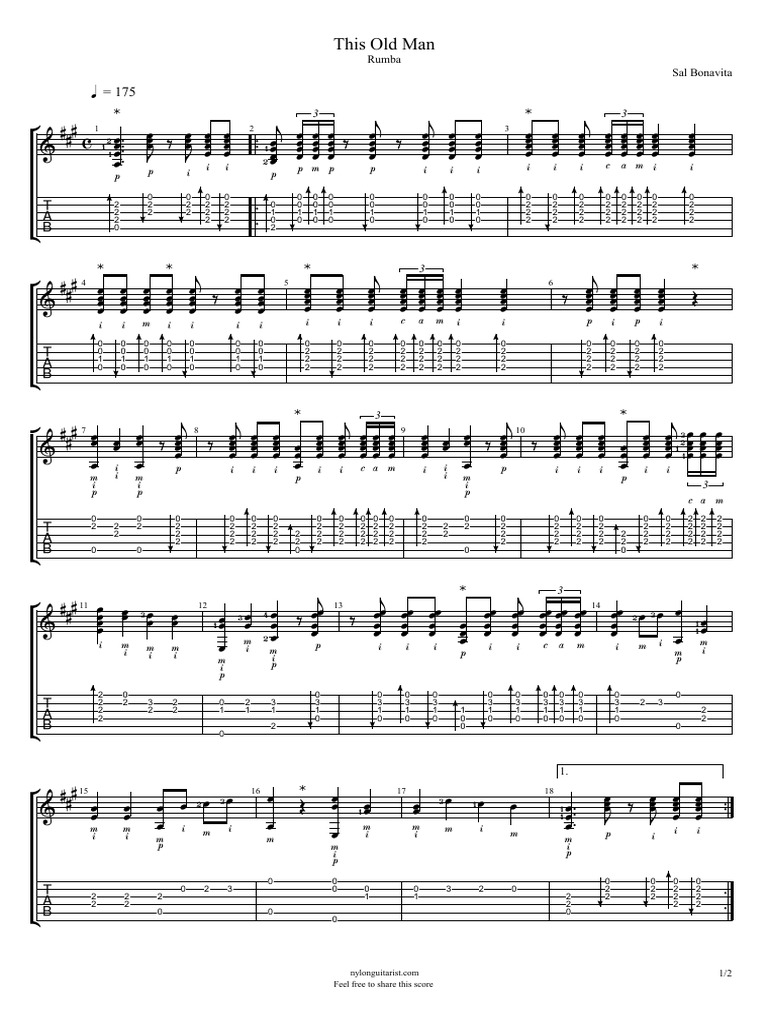 "This Old Man Rumba Score" | PDF