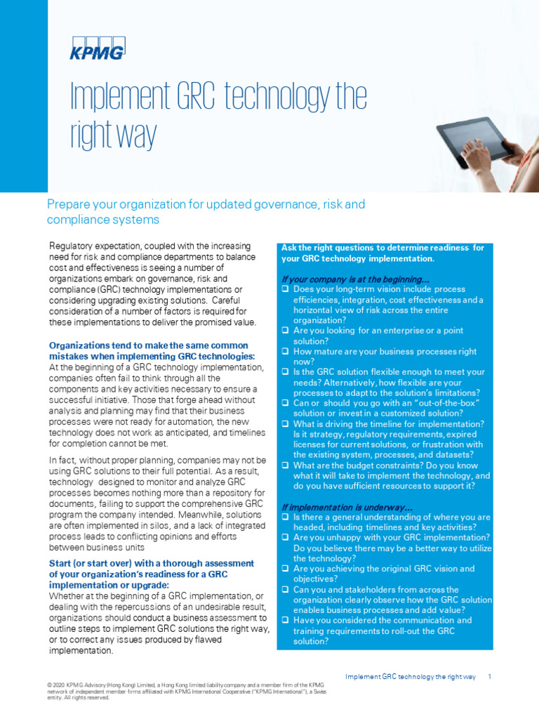 Implement GRC Technology The Right Way | PDF | Business Process | Business
