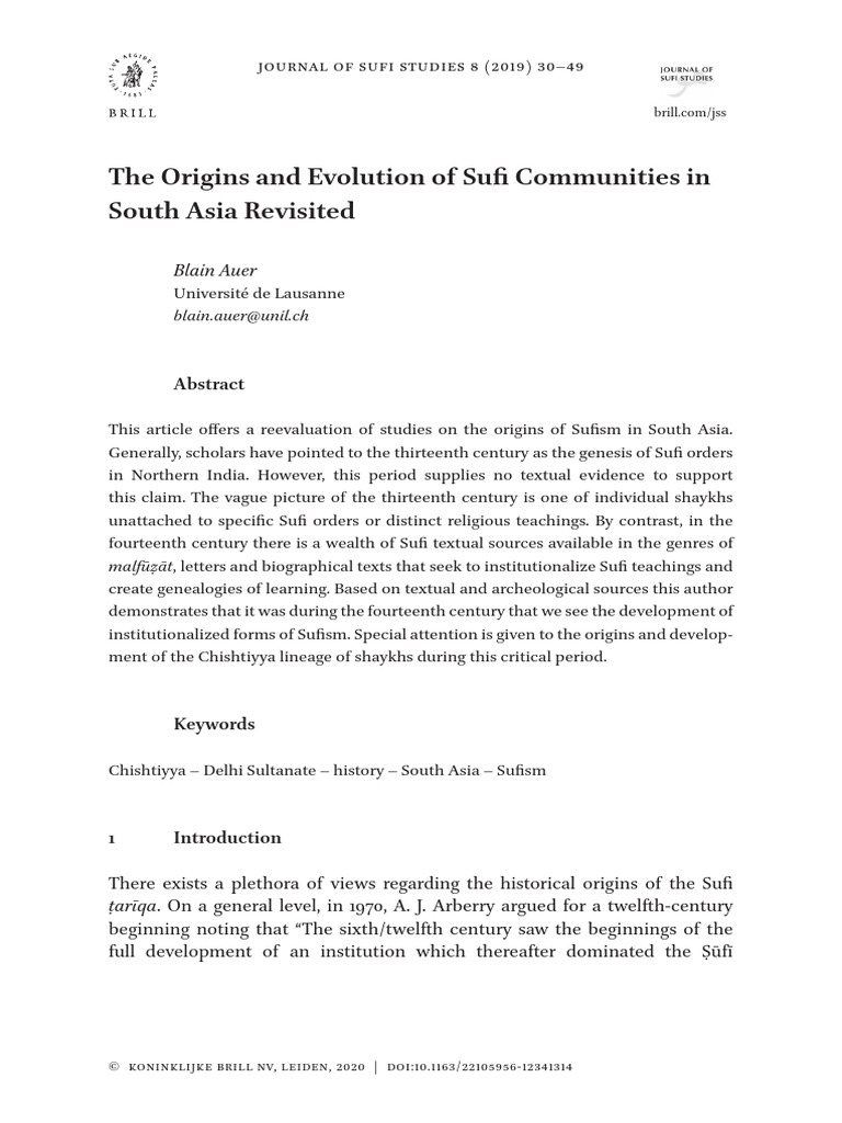 The Origins and Evolution of Sufi Commun | PDF | Sufism | Persian ...