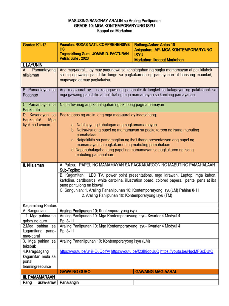 DLP Grade 10 Final Demo | PDF
