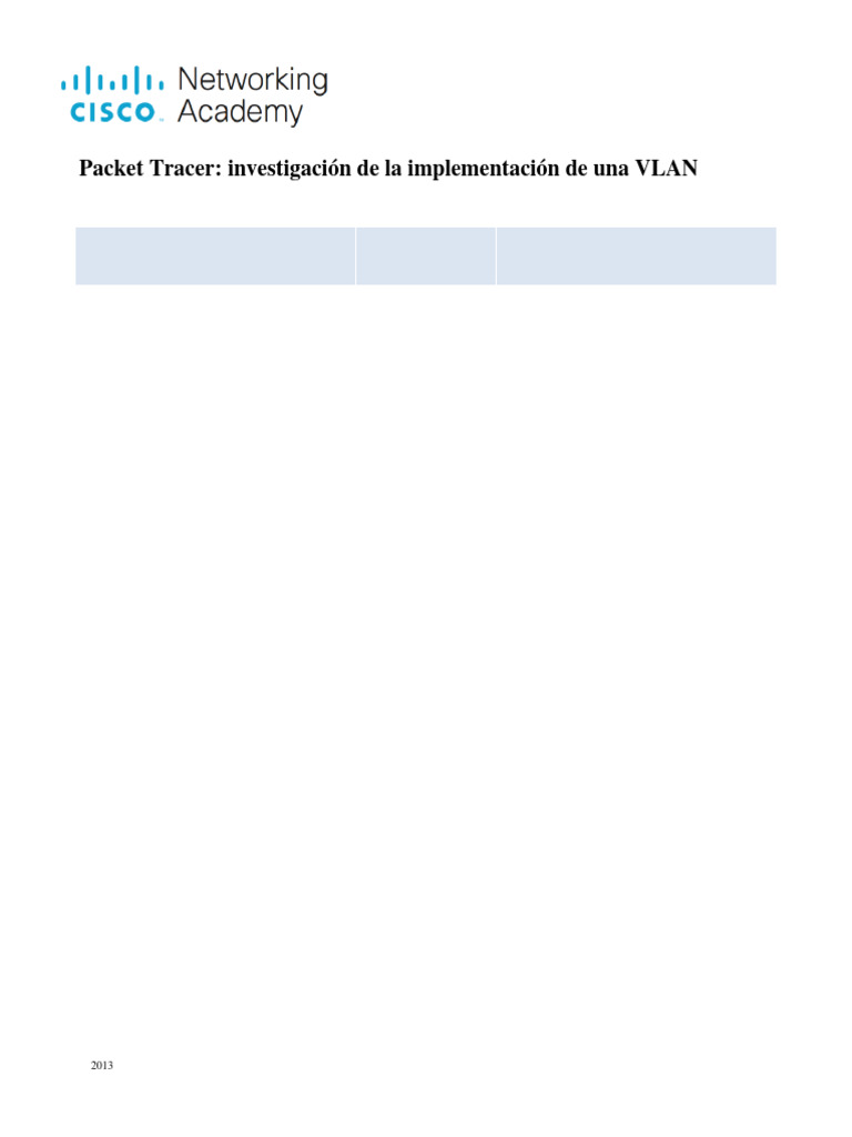 3.2.8 Packet Tracer - Investigate A VLAN Implementation | PDF | Conmutador de red | Transmisión ...
