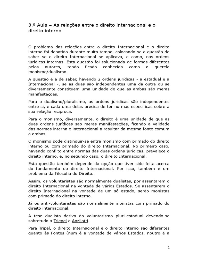 3.Â Aula DIP | PDF | Direito Internacional | Tratado