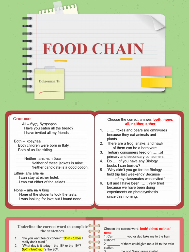 Habitat Interaction FOOD CHAIN | PDF | Foods | Zoology