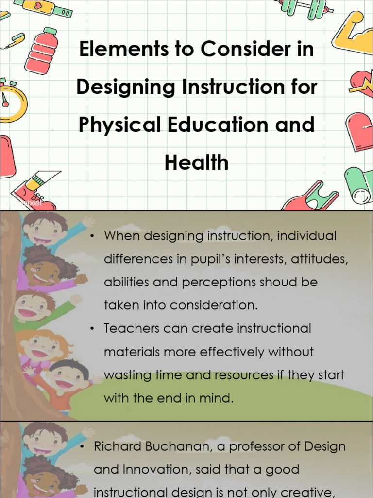 Elements To Consider in Designing Instruction For Physical Education ...