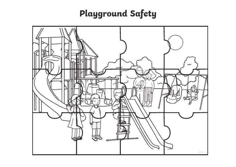 Au P 50 Playground Safety Jigsaw Puzzle Activity English | PDF