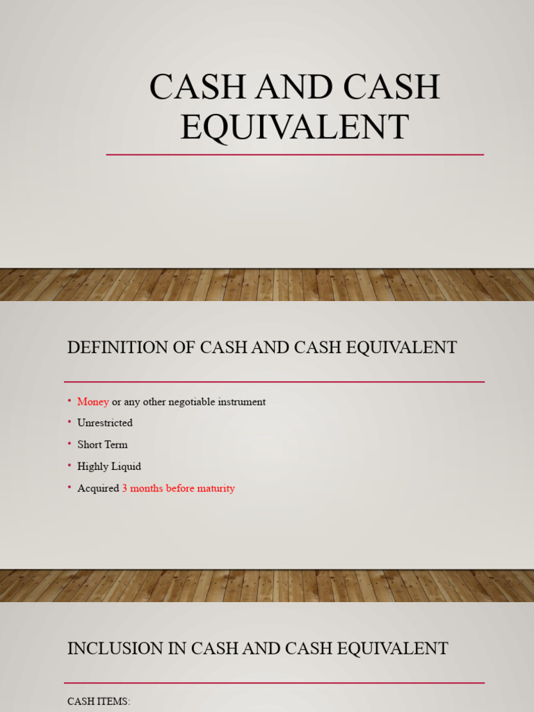 Understanding Cash and Cash Equivalents | PDF | Investing | Present Value