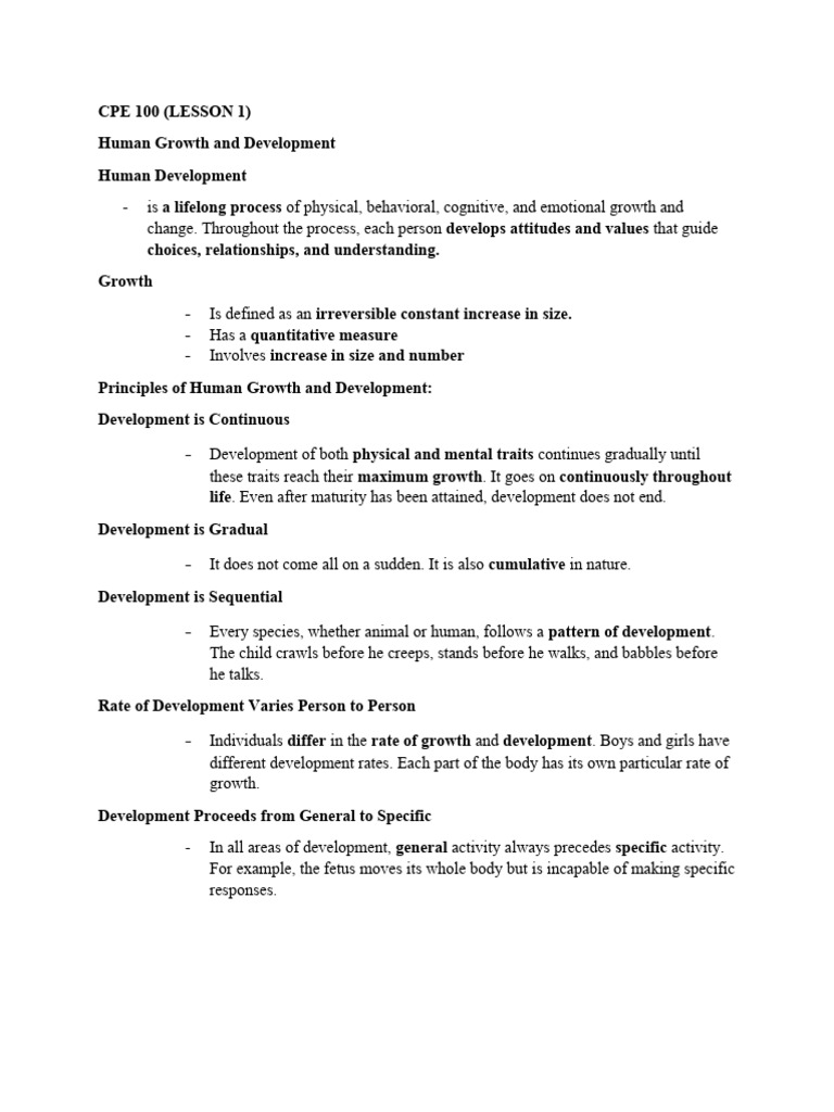 Cpe 100 Lesson 1-3 | PDF | Developmental Psychology | Learning