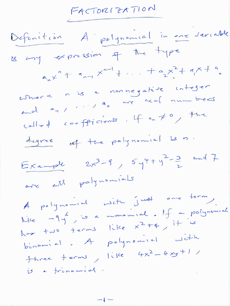 Factorization and Partial Fractions | PDF