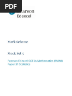 0s5 9MA0-01 Pure 1 - Mock Set 5 Mark Scheme PDF | PDF | Mathematics