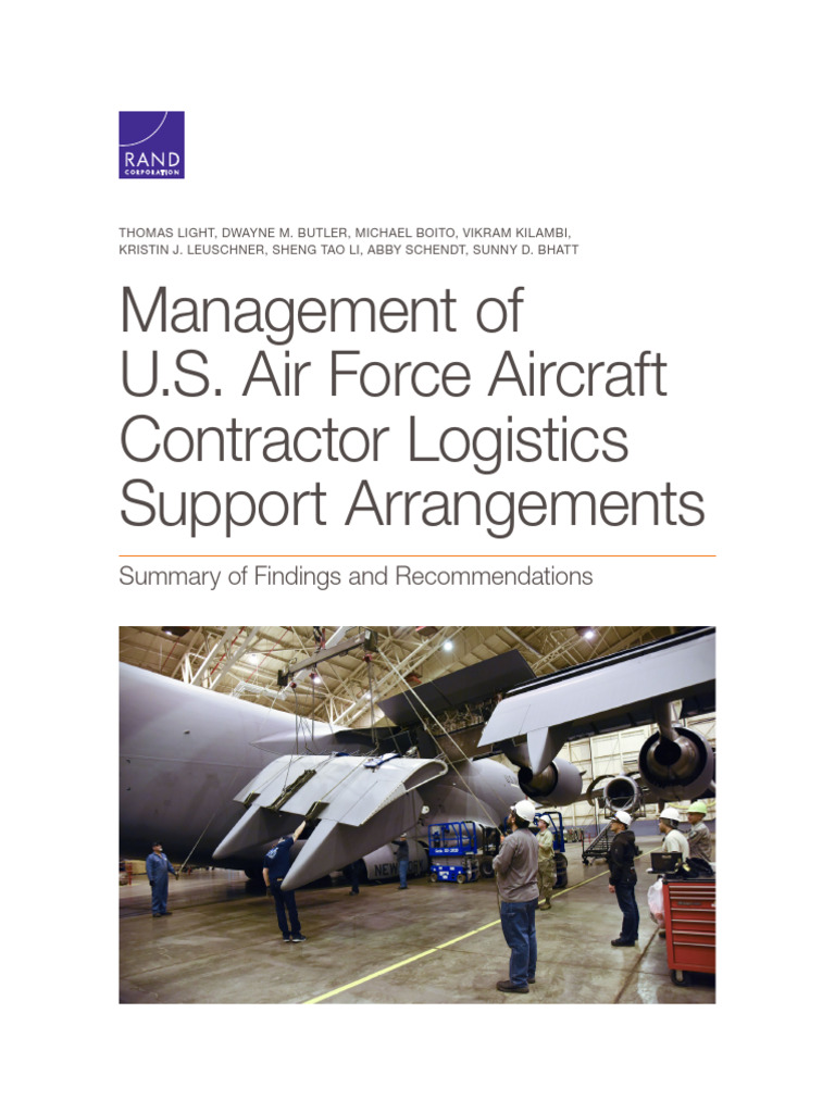 兰德公司-Management of U.S. Air Force Aircraft Contractor Logistics Support ...