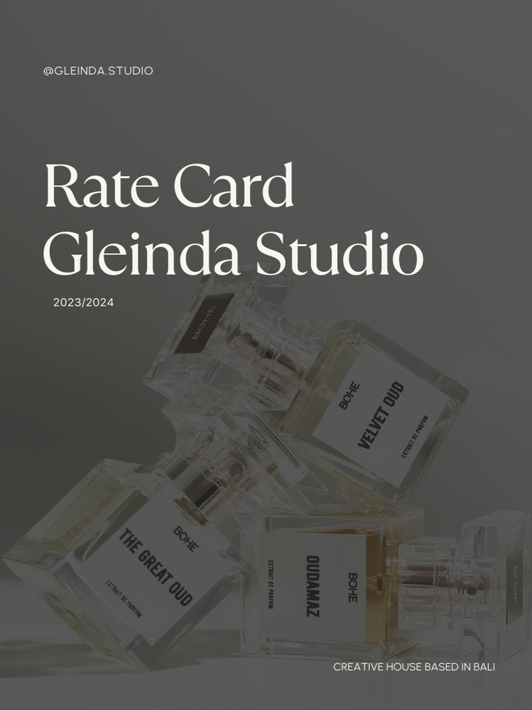 (Food) Rate Card Gleinda Studio | PDF | Editing | Imaging