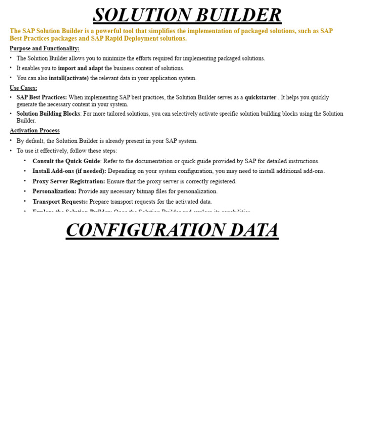 Solution Builder | PDF