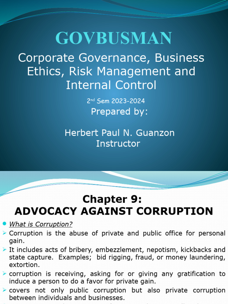 IM-GOVBUSMAN-Chapter-9-10 | PDF | Political Corruption | Corruption