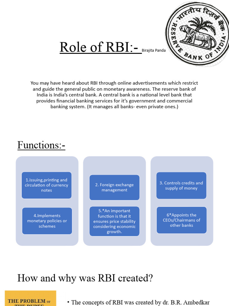 Role of RBI | PDF
