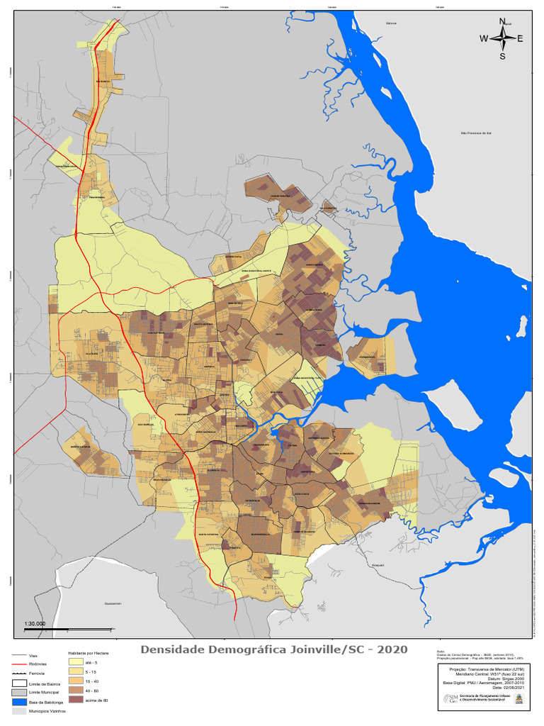 Mapa de Bairros de Joinville SC | PDF