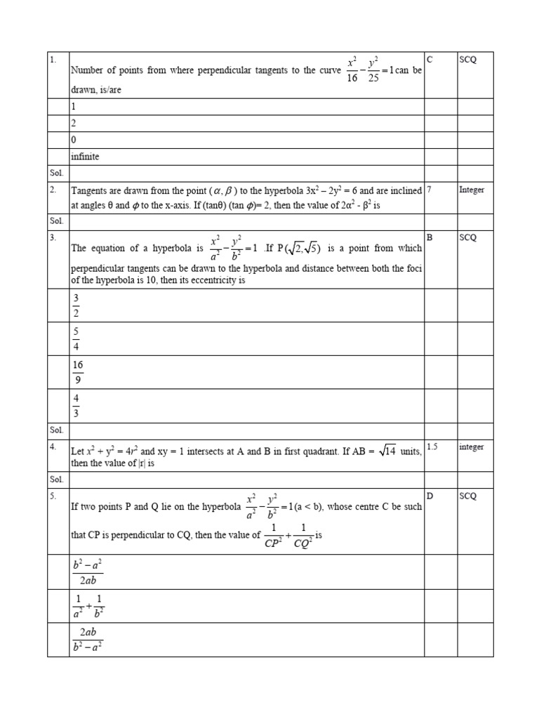 15 Hyperbola Pdf Euclidean Geometry Geometric Shapes