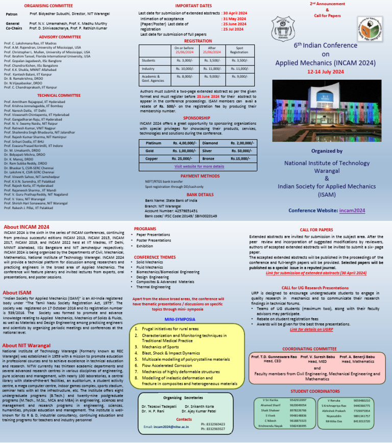 INCAM 2024_Brochure_v22 | PDF | Engineering