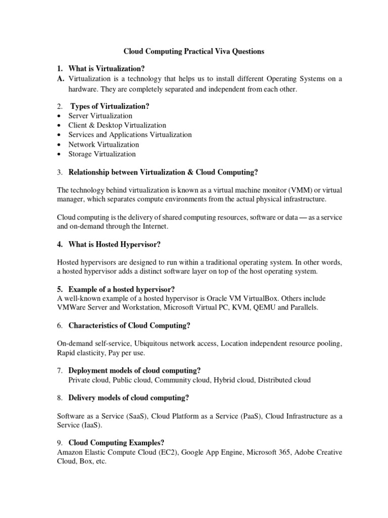 CC Practical Viva Ques - Ans | PDF | Computers