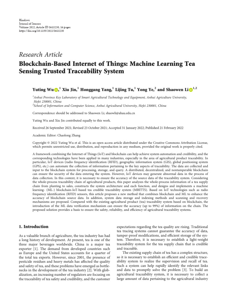 Blockchain-Based Internet of Things Machine Learni | PDF | Internet Of ...