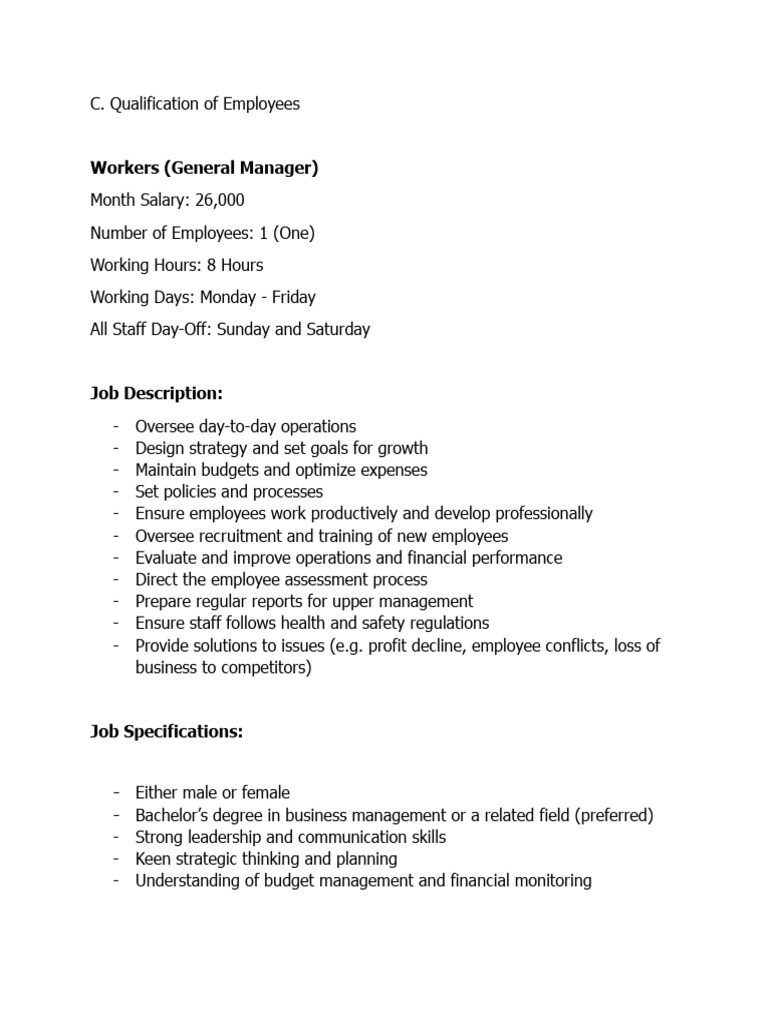 Employee Qualifications Overview | PDF | Employment | Procurement