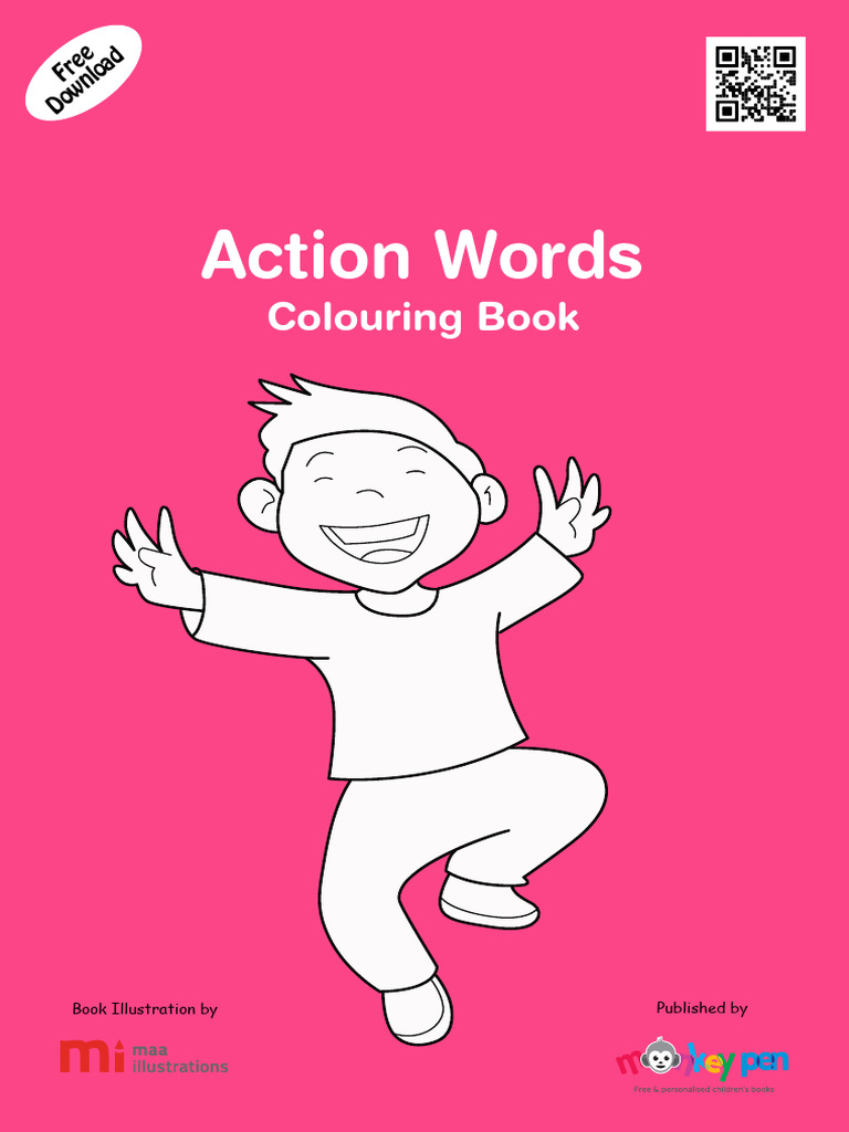 050 Action Words Colouring Book | PDF