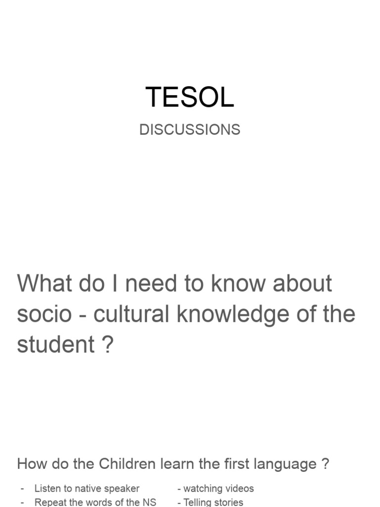 TESOL Materials | PDF