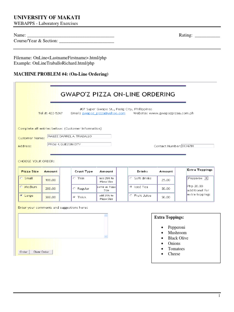 WEBAPPS - Machine Problem 4 | PDF