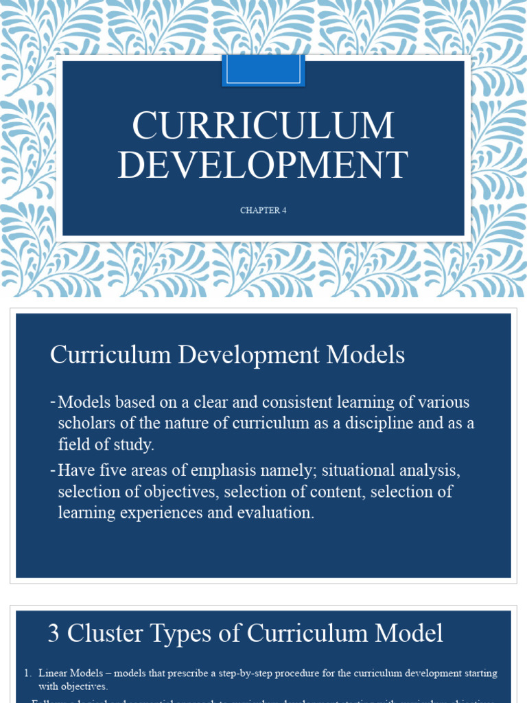 Chapter-4.-Curriculum-Development | PDF | Curriculum | Cognition