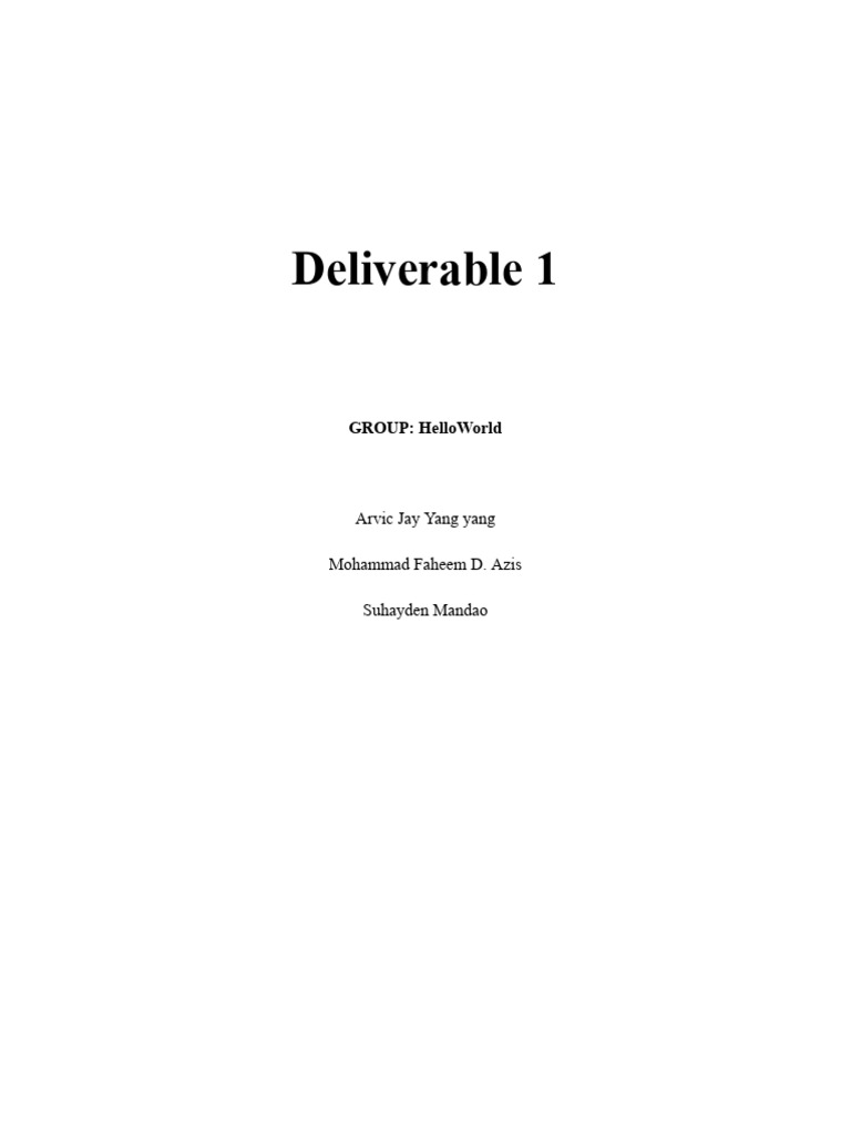 Deliverable1 Group HelloWorld | PDF | Artificial Intelligence ...