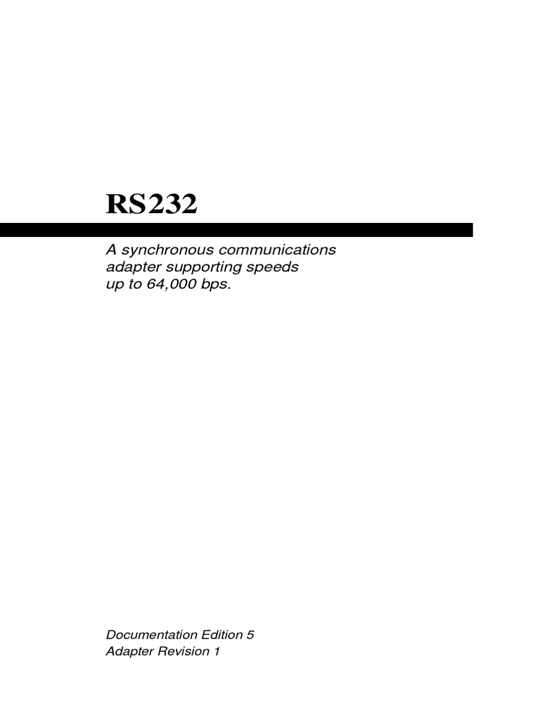 RS232 Manual | PDF | Computer Hardware | Data Transmission