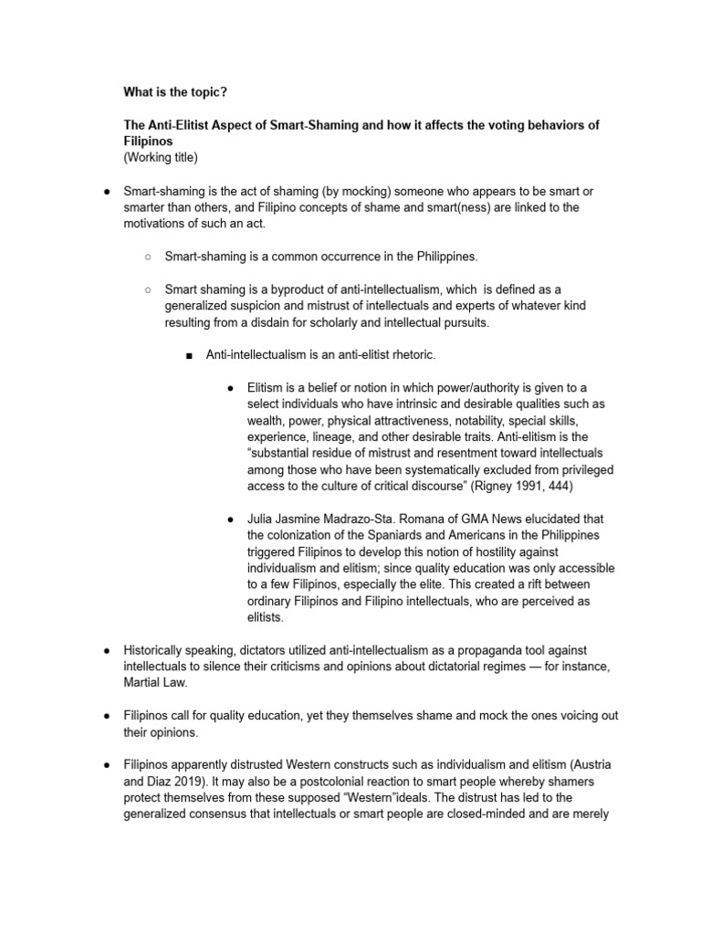 Smart shaming research notes | PDF | Populism | Political Science