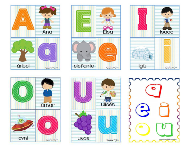 Tarjetitas de Las Vocales Pequeñas | PDF
