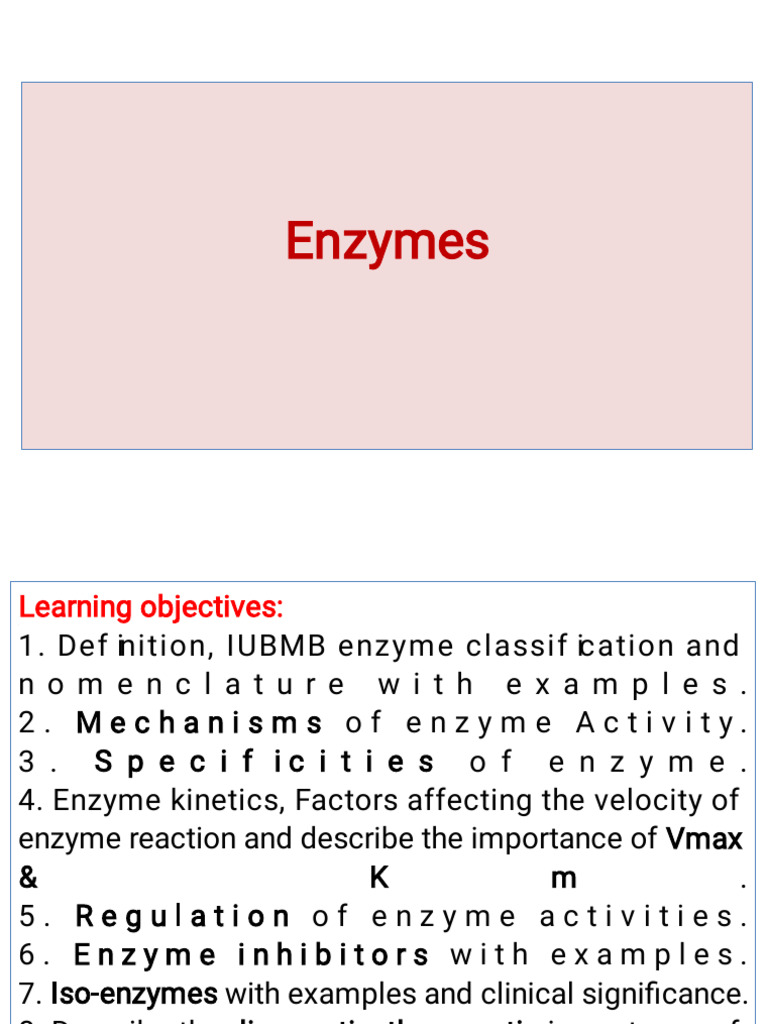 CH. 6 Enzyme | PDF | Enzyme Inhibitor | Enzyme