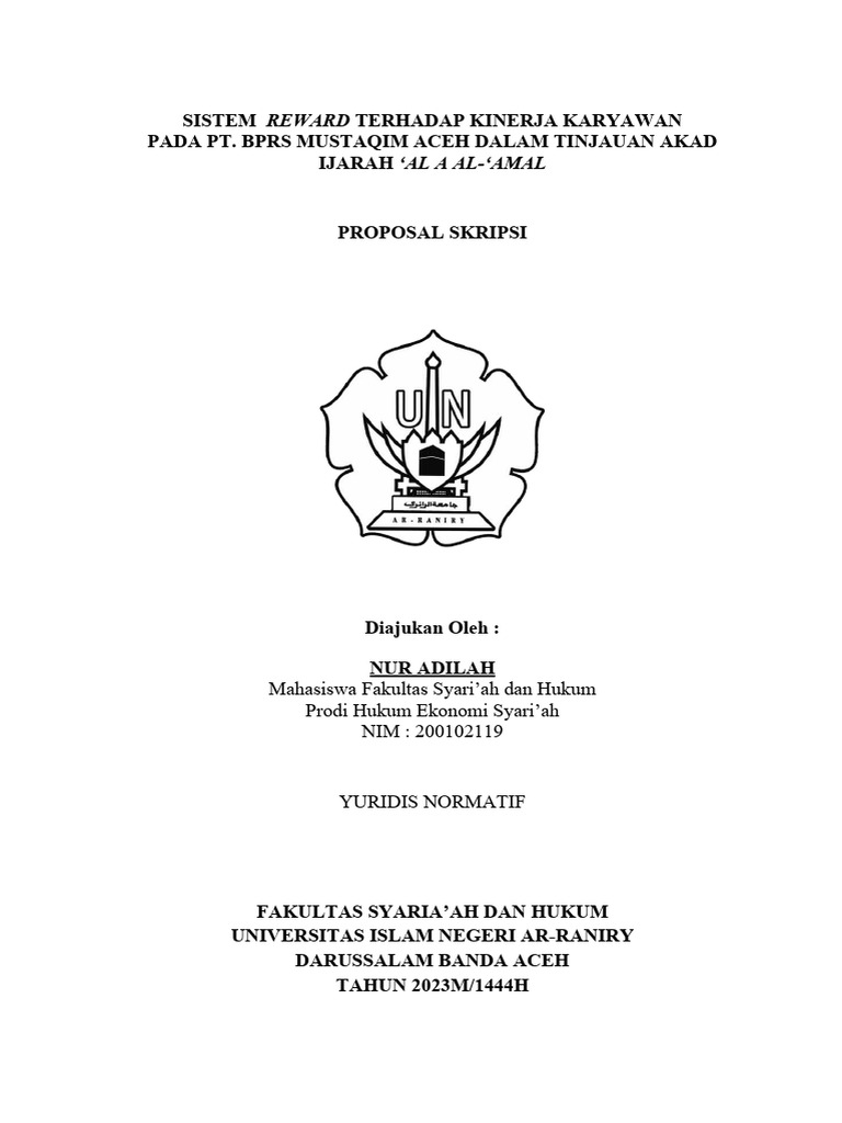 Proposal Skripsi | PDF