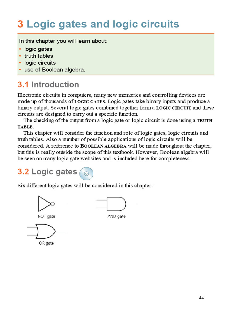 Grade 9 Notes Logic Gate | PDF | Logic Gate | Boolean Algebra
