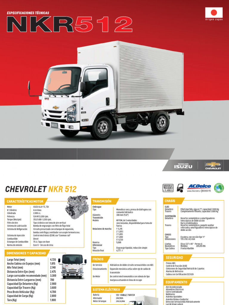 Ficha NKR 512 | PDF | Eje | Embrague