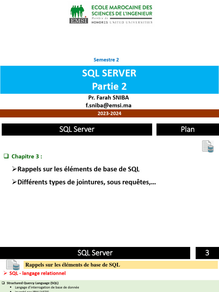 SQL SERVER p2 | PDF | SQL | Microsoft SQL Server
