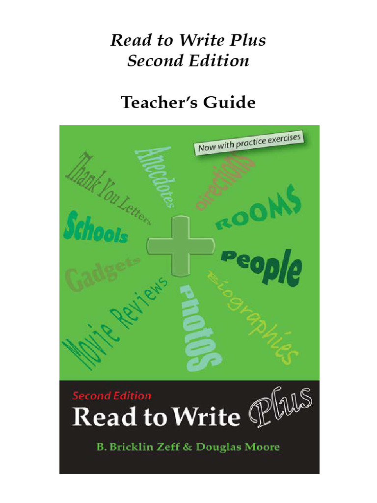 Read To Write Plus Second Edition Teachers Guide | PDF | Verb | English ...